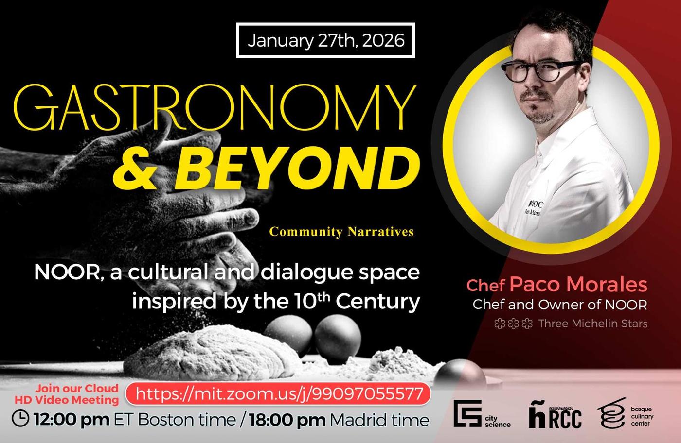 Gastronomy and Beyond Lecture Series - Chef Paco Morales — MIT Media Lab